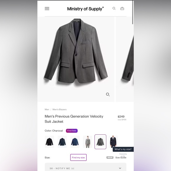 Ministry of Supply | Suits & Blazers | Ministry Of Supply Velocity Suit Jacket | Poshmark